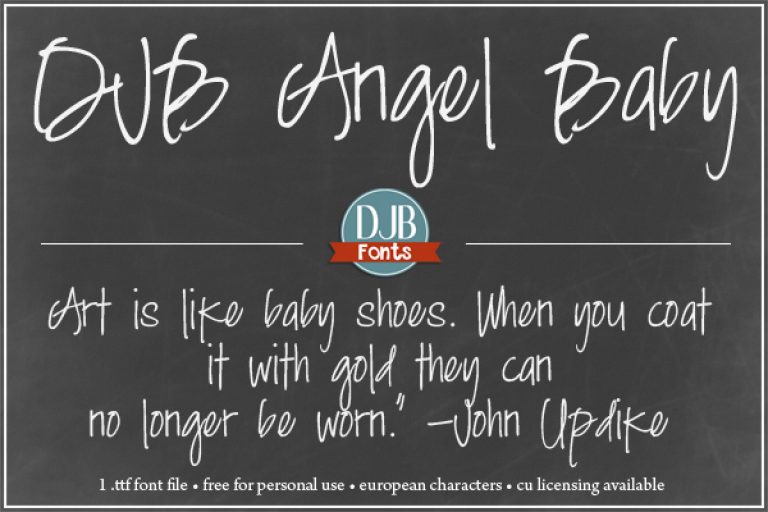 DJB Angel Baby Font - Darcy Baldwin Fonts