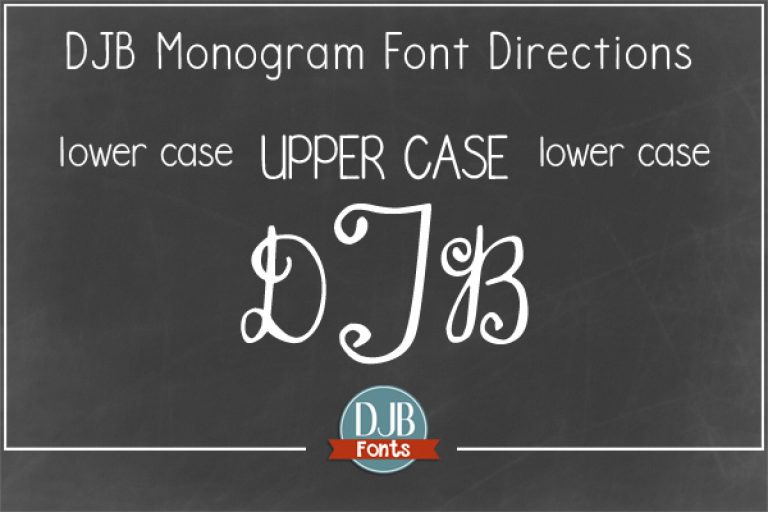 DJB Monogram Font - Darcy Baldwin Fonts